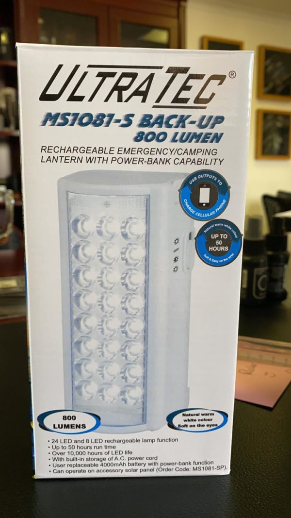 U/TEC BACK-UP EMERGENCY 800 LUMEN LED LANTERN W/POWERBANK | Outdoor and ...